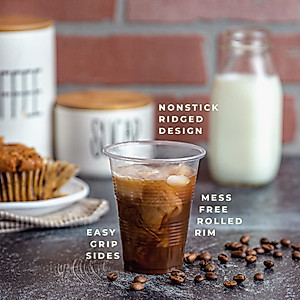 7 oz Clear Plastic Cups – Disposable Cups for Parties, Picnics, BBQ and Events Perfect for Cold Drinks Great Value for Home and Commercial Use Translucent Design (300)