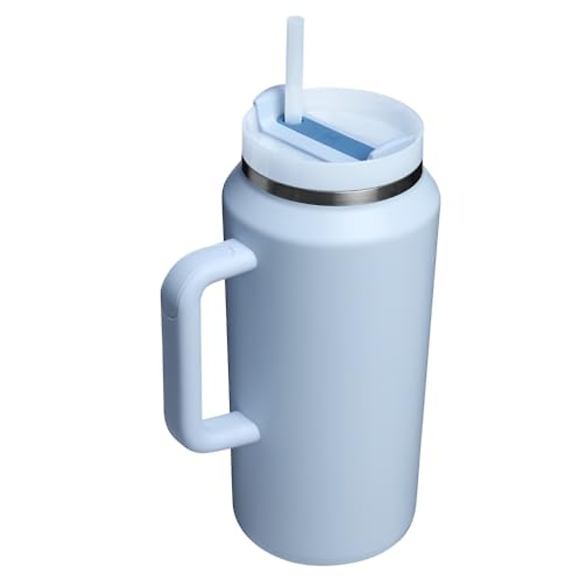 Stanley Quencher H2.0 Tumbler with Handle & Straw 64 oz | Flowstate 3-Position Lid | Large Capacity for Travel & Sports | Insulated Stainless Steel Cup | BPA-Free | Glacier