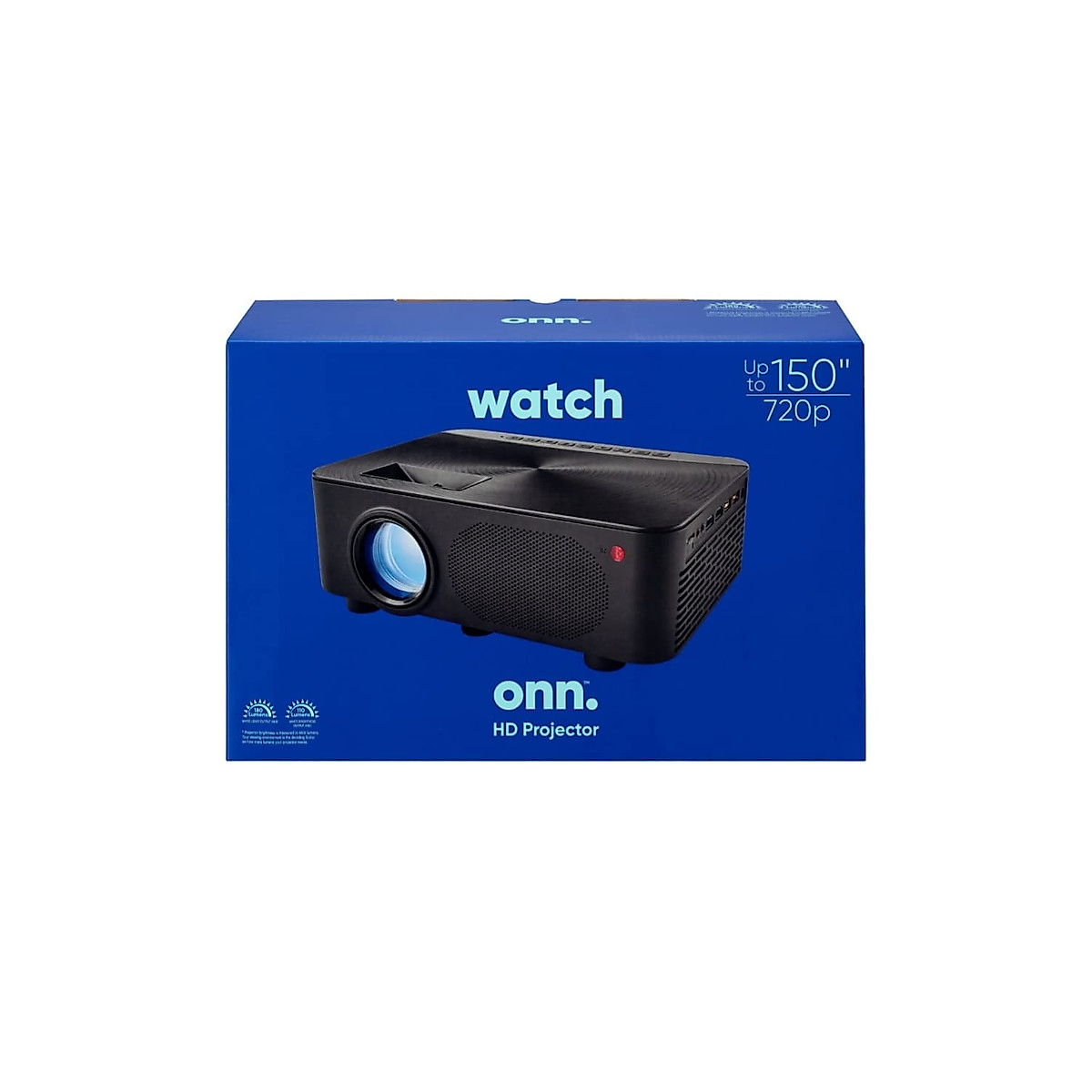 Onn 720p LCD Home Theater Projector Black 1280 x 720 Resolution Aspect Ratio: 16:9, 4:3 Project up to 150 inches - 100020900