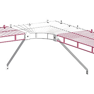 ClosetMaid 21066 Corner Shelf Kit, 12-Inch , White