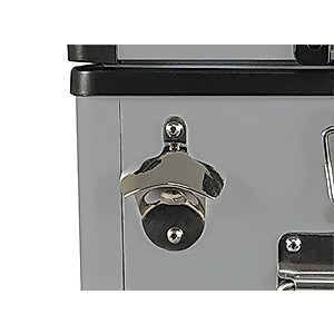 FM-452SG 45 Quart Slimfit Portable Refrigerator, AC 115V/ DC 12V Real Freezer for Car, Home, Camping, RV-8°F to 50°F, Charcoal, Gray