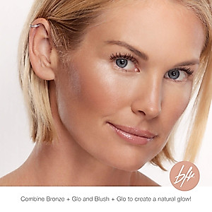 Beauty For Real Blush + Glo, In the Pink + Get Lit - Blush + Highlighter Stick - Cream-to-Powder Mineral Formula - Provides All Day Wear - Organic, Vegan - 0.32 oz