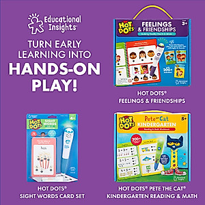 Educational Insights Hot Dots Let's Learn Kindergarten Math - Kindergarten Math Workbook, Classroom Essentials, Ages 5+