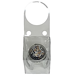 Murano Glass Champagne Bottle Stopper – Handmade, unique and beautiful gift for Prosecco, Cava, and Sparkling Wine Stopper with an airtight seal to keep bubbly fresher (Brown Speckled)