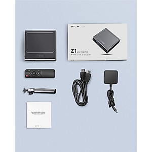 Mini Projector DLP - 5G WiFi Portable Pocket Projector with Tripod 1080P Movie Projector 150 ANSI Lumen, Built-in Android 7.1OS System