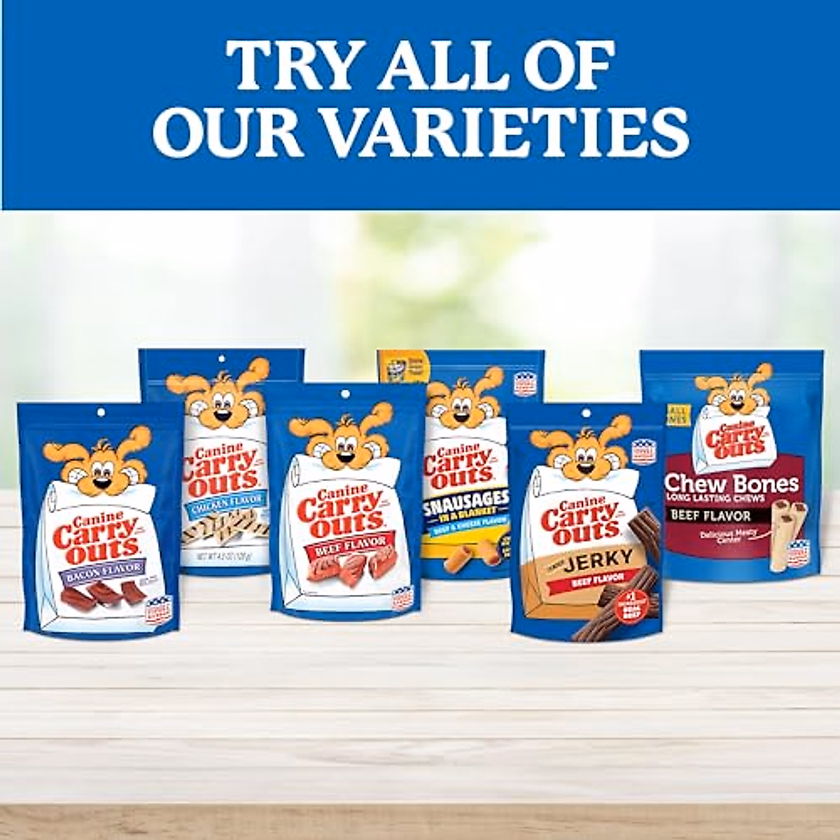 Canine Carry Outs Dog Treats, Bacon Flavor, 47 Ounce, Made with Real Bacon