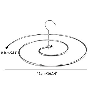 ljhnba Drying Rack Cloth Hanger Home Bed Sheet Blanket Hook Rotating Cloths Rack Stainless Steel Spiraling Drying Rack Drying Racks for Laundry