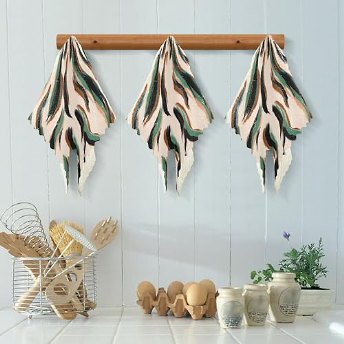 FRODOTGV Zebraleopard Fashion Trend Kitchen Towels and Dishcloths Rustic Dish Tea Towels Terry Dish Cloths for Kitchen Kitchen Tie Hand Towels