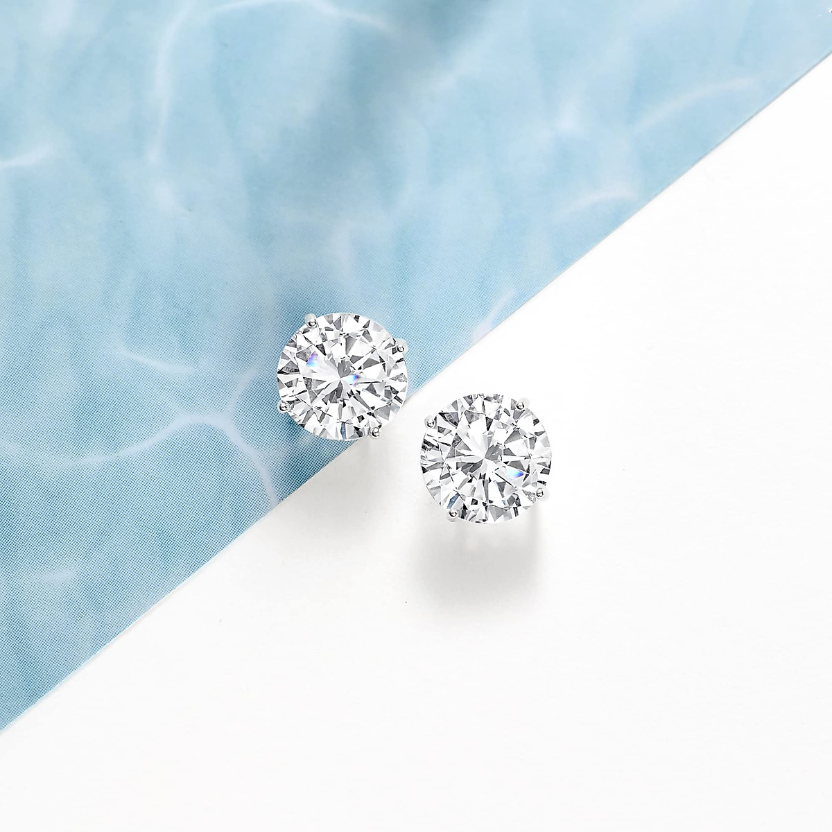 Ross-Simons 7.00 ct. t.w. CZ Stud Earrings in Sterling Silver