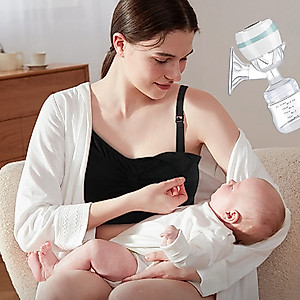 Yoofoss Breast Pumping Bra Pack of 2 Breast-Pumps Nursing Bra for Moms
