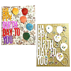 Mvchifay Cutting Dies Metal Stencils Scrapbooking Tool DIY Craft Carbon Steel Embossing Template for Paper Card Making (happy birthday ballon-14.6x12.2cm)