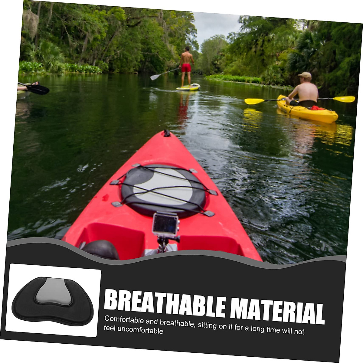 2pcs Kayak Cushion Sit-on Rowing Boat Mat Kayak Supplies Sit on Kayak Seat Canoe Boat Seat Cushion Kayak Seat Replacement Seat for Kayak Fishing Seats Kayak Seats Canoe Cushion