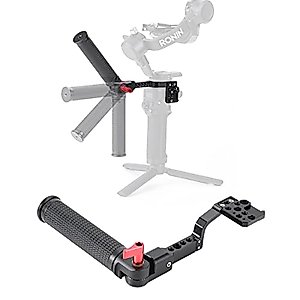 Gimbal Adjustable Handle Grip for DJI Ronin S/SC/RSC2, Stabilizer Handgrip Extension Bracket with Cold Shoe Mount 1/4 3/8 Threaded Holes for Video Light, Microphone, Monitor