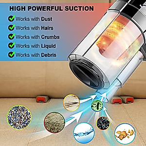 KOWASIS Car Vacuum Cleaner,Portable Car Vacuum High Power 150W/7500Pa, Handheld Vacuum for Car Interior Accessories Cleaning with Wet or Dry for Men/Women, 16.4 Ft Corded (Black)