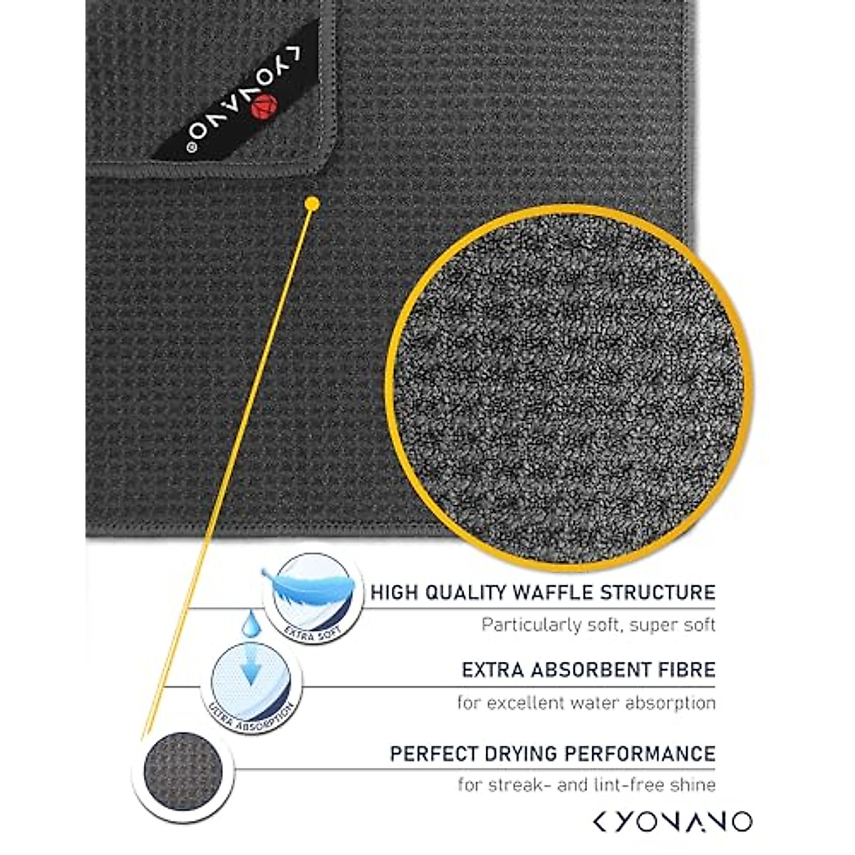 KYONANO Espresso Accessories - Barista Micro Cleaning Towels 4 Pack - Make The Perfect Coffee or Espresso - Coffee Accessories for Barista to Clean Steam Wand Coffee or Espresso Machine(12''x12'')