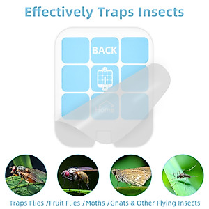 20 Pack Trap Refill Compatible with Saferr Home Fly Trap Refill,Applicable to SH502、SH503、23005-06 and DT3005W、DT3005W-DS3,Indoor Fly Trap Plug-in Insect Trap Replacement Mosquito Sticky Glue Boards