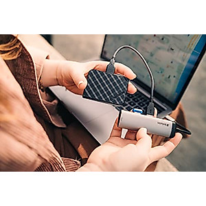 Verbatim USB-C Multiport Hub, USB C Adapter Made Aluminum for Laptops MacBooks and Smartphones, Multimedia Adapter Plug with Four USB 3.2 Gen 1 Ports, Silver