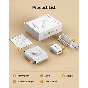 3 in 1 Foldable Wireless Charger, Wireless Charging Station for iPhone 15/14/13/12/11 Pro Max/X/XS, Fast Magnetic Travel Wireless Charging Pad for AirPods 3/2/Pro Apple Watch