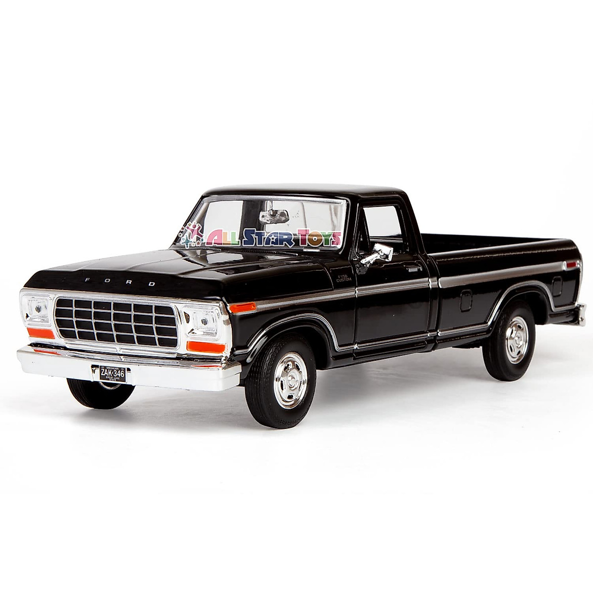 Motormax 1979 Ford F-150 Pickup Classic F150 Pick Up Truck 1:24 Diecast Collectible Model Car Black 79346 All Star Toys Exclusive