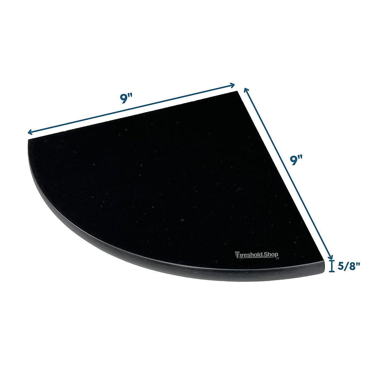 Threshold.Shop 9 Inch Super Black Engineered Marble Corner Shower Shelf Bathroom Caddy, Wall Mounted Shower Shelf, Classic Flatback Design (2)