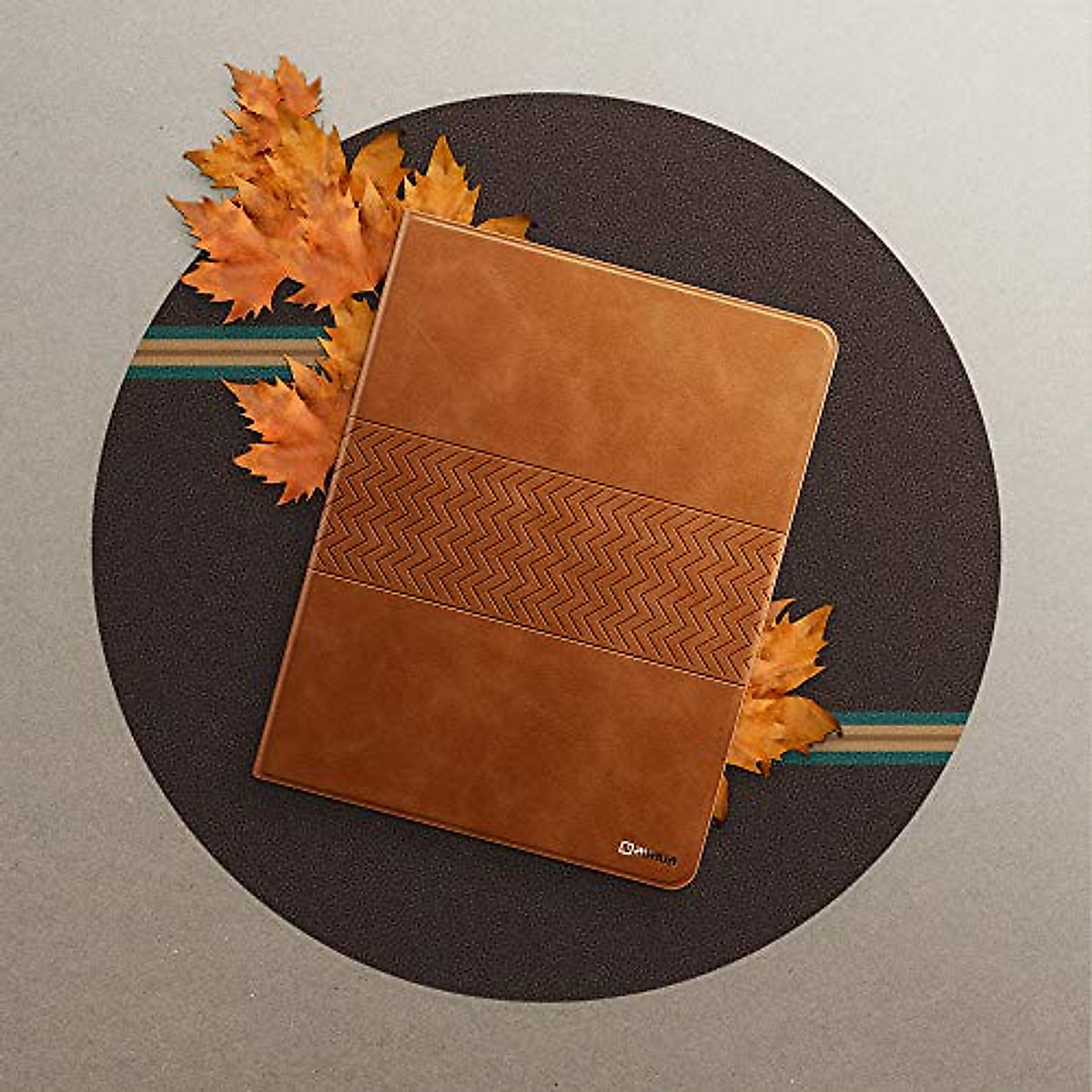 auaua Case for iPad Pro 12.9 6th/5th/4th/3rd Generation 2022/2021/2020/2018, Slim Durable Leather Stand Cover with Pencil Holder, Auto Sleep/Wake (Brown)