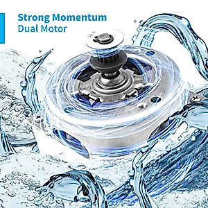 Compact Twin Tub Washing Machine, Anpuce Portable Mini Washer Portable Laundry Washer w/Wash and Spin Cycle Combo Built-in Drain Pump/Semi-Automatic 26lbs Capacity for Camping, Apartments, Dorms, College Rooms, RV’s, White&Gray