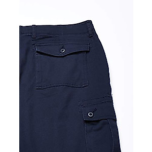 Amazon Essentials Men's Straight-Fit Stretch Cargo Pant (Available in Big & Tall), Navy, 35W x 29L