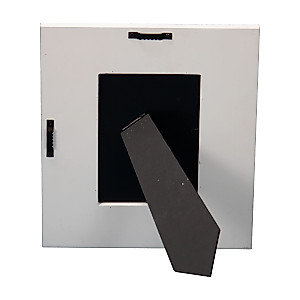 Foreside Home & Garden White Buffalo Plaid 4x6 Inch Wood Decorative Picture Frame