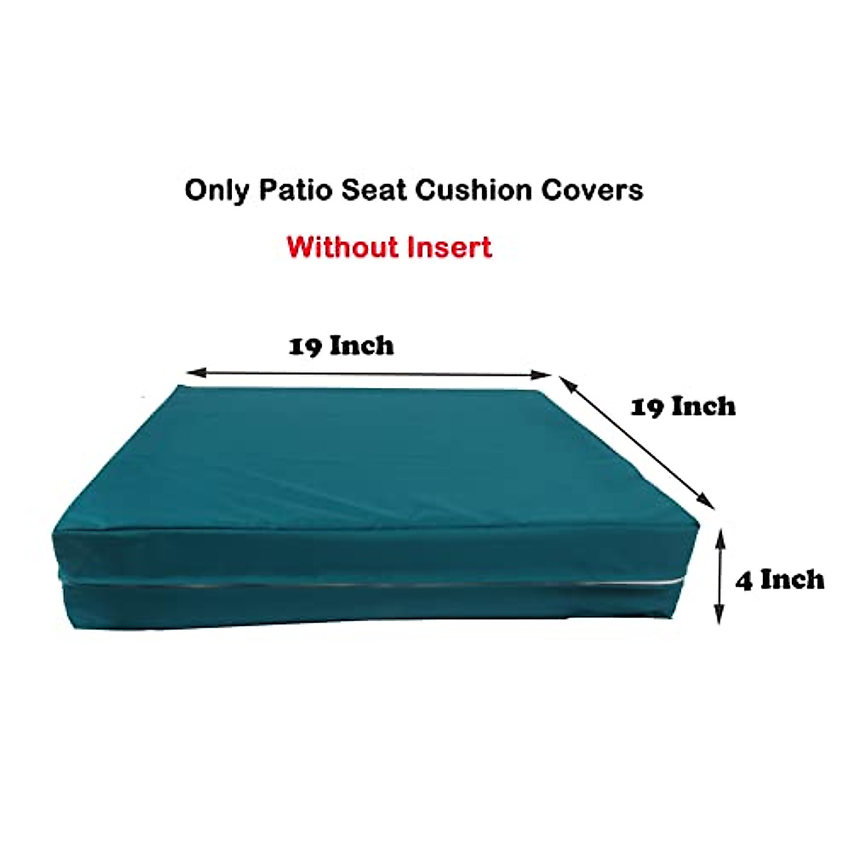 Leeymoo Large Patio Chair Seat Cushion Covers, Water Repellent Patio Seat Cushion Covers-Only Covers (19"X19"X4" 2 Pack Black)