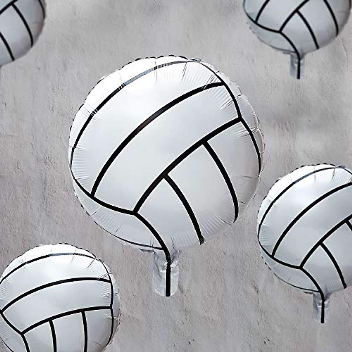 30 Pieces Volleyball Balloons Volleyball Aluminum Foil Balloons Volleyball Sports Themed Party Decoration for Birthday Holiday Party Supplies