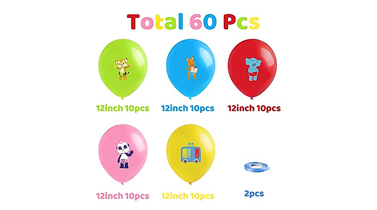Haooryx 50 Pieces Word Party Balloons - vibran, durable, fun decor