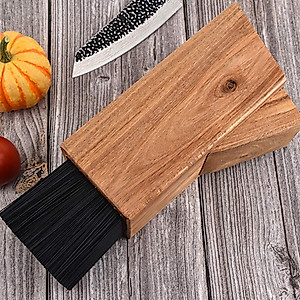 DOITOOL 1pc wooden holder kitchen holder slot holder holder rack Block rack Small Block storage rack Wooden Stand Divide the universal