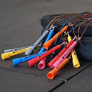 WOD Nation Adjustable Speed Jump Rope For Men, Women & Children - Blazing Fast Fitness Skipping Rope Perfect for Boxing, MMA, Endurance - Black