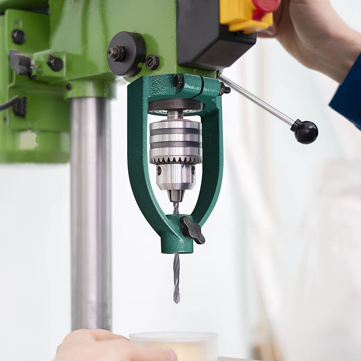DOITOOL Drill Accessory Converter Attachment Accessories Machine Hole Bench Bit Location Mortiser Woodworking Log for Chisel Furniture Part Reducer Cutters Refit Mortise Cutter（40mm Drill Sleeve）