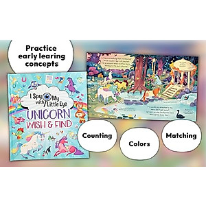 I Spy With My Little Eye Unicorn Wish & Find - Kids Search, Find, and Seek Activity Book, Ages 3, 4, 5, 6+