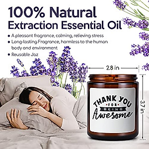 Thank You Candle, Employee Appreciation Gifts, Funny Appreciate Present Ideas for Women Men Best Friends Teacher Team Members, Goodbye Coworkers Leaving Gifts, Lavender Scented Candle Home Decor