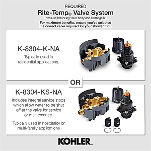 KOHLER Parallel Rite-Temp Bath And Shower Trim Set
