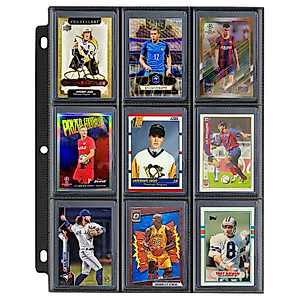 Toploader Binder Pages for Trading & Sports Card Toploader Storage, 9 Pocket Double-Sided Toploader Binder Sheets for TCG Toploaders, 252 Pockets