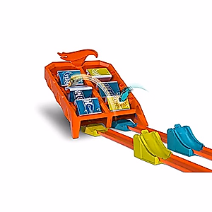Hot Wheels Action Launch Across Challenge, Game Style Competition, 2 tracks, 2 Launchers, 2 Ramps, Ages 4 Years and Older