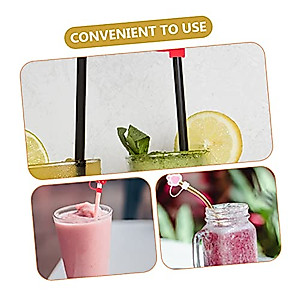 Yardwe 6pcs Straw cap straw cover cap straw topper cute straw covers straw covers for reusable straws Straw Plugs 6-8 mm straw tip cover glass straws universal Pipette tip girl