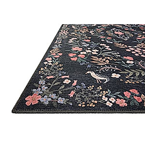 Loloi Rifle Paper Co. x Maison Collection MAO-04 Tuileries Black 18" x 18" Sample Rug