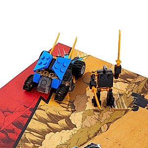 Hallmark Birthday Card for Kids with Legos (Ninjago Mini Thunder Raider Building Kit, Ages 7 and Up)