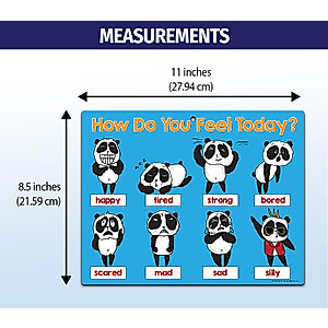 ZOCO - Feelings, Emotions Magnet Chart for Kids - How Am I Feeling Today Mood Chart for Toddlers - Preschool and Elementary Classroom Supplies - Laminated with Magnets, 8.5 x 11 inches