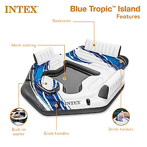 Intex Adult 5 Seat Pool Float w/ Quick Fill AC Electric Air Pump