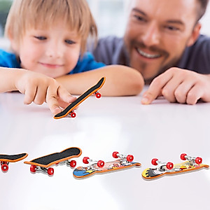 24 Pieces Mini Finger Skateboards Creative Finger Boards Set Mini Skateboards for Fingers Hand Skateboard Mini Fingerboards Skateboards for Finger Skater Party Supplies Props Decor (Classic Style)