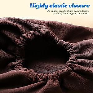 BESULEN 2 PCS Car Front Seat Armrest Covers, Auto Cloth Fabric Direct Replacement Center Console Lid Armrest Cover Skin Protectors, Universal Accessories for Vehicles, SUV, Truck, Van & More (Black)