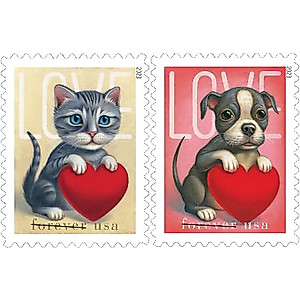 Love 2023 Forever First Class Postage Stamps - Valentine, Wedding, Celebration, Anniversary, Romance, Party 1/2 Sheet (10 Stamps)