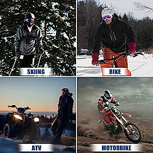 Dapaser 4 Pack Ski Goggles, Snowboard Goggles for Adults Men Women Youth Kids Boys Girls, Soft Motorcycle Atv Winter Sport Goggles with Anti Fog Glare UV 400 Protection, Wind Resistance Snow Goggles…