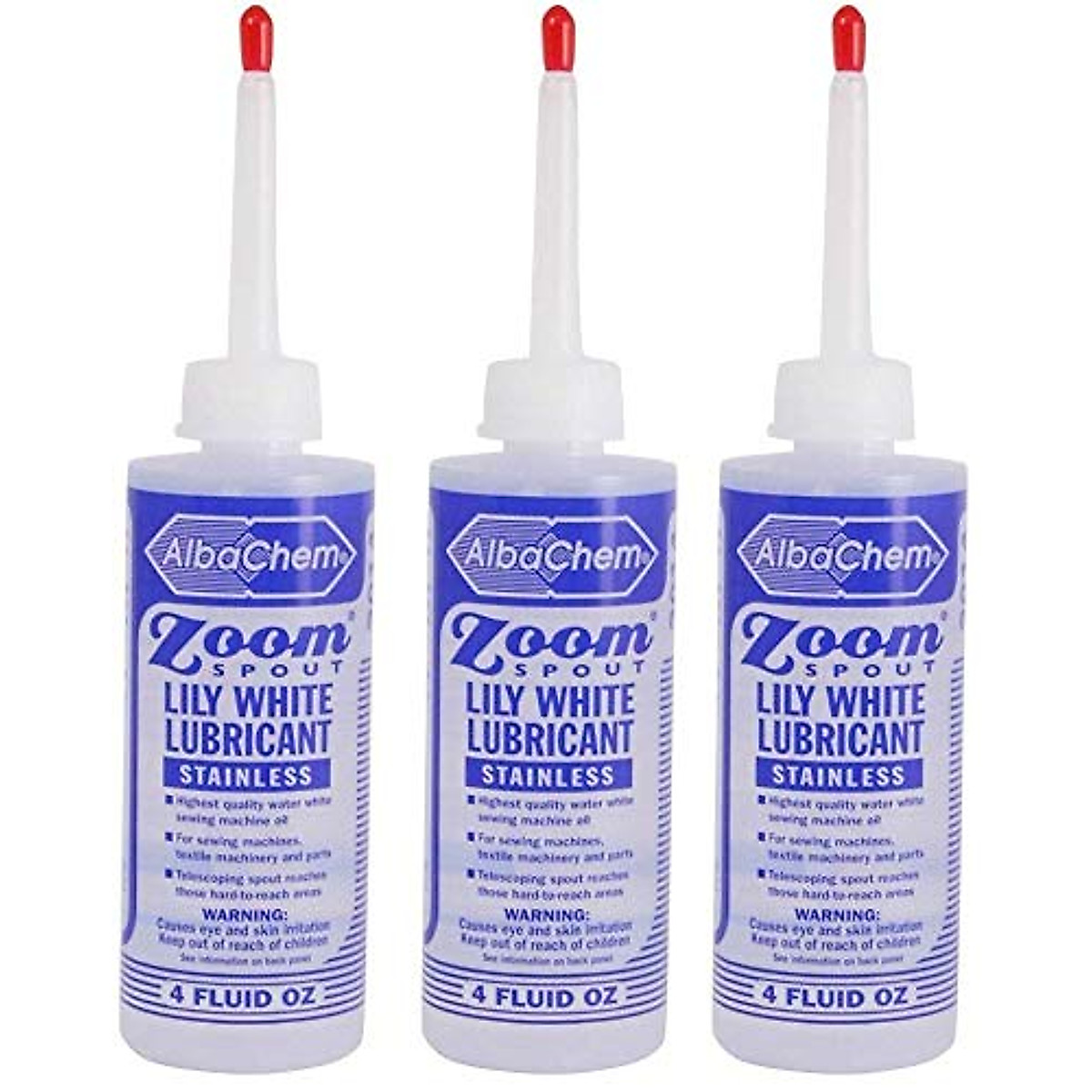 Machine Lubricant Zoom Spout Prefilled Oil Dispensers Set of 3