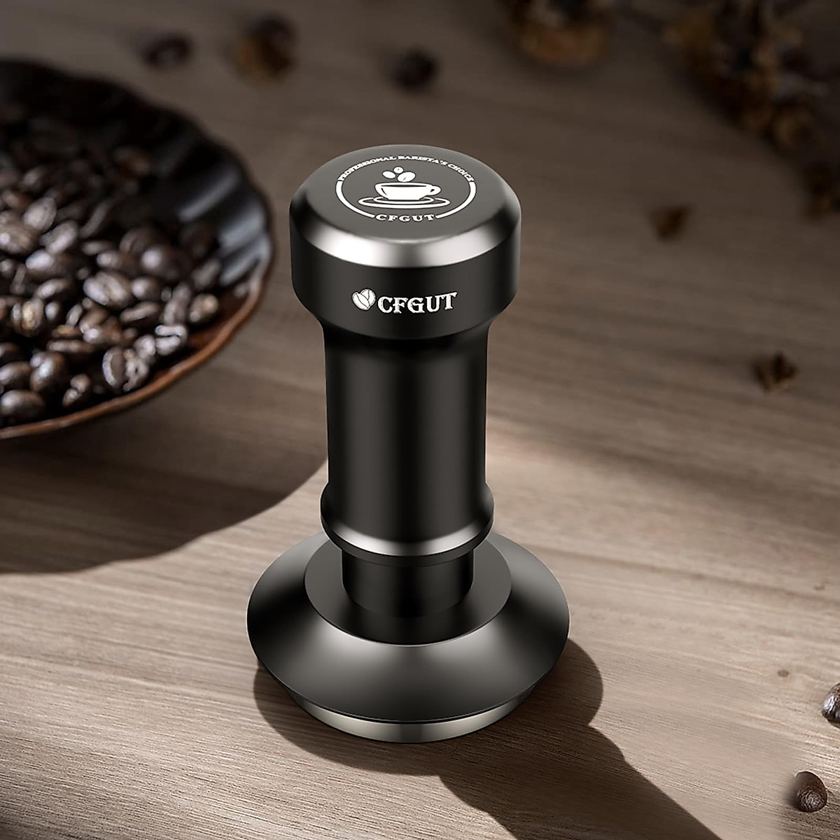 53mm Espresso Tamper - Dual Calibrated Spring Loaded Coffee Tamper - Premium Stainless Steel Base - Espresso Press Tamper for Barista Home Coffee Espresso Machine